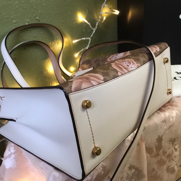 Coach | Bags | Coach Signature Rose Print Carryall | Poshmark